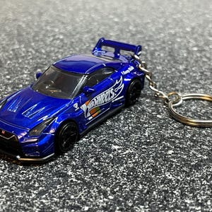 Nissan GT-R Liberty Walk Keychain R35 Blue Hot Wheels Matchbox - Etsy
