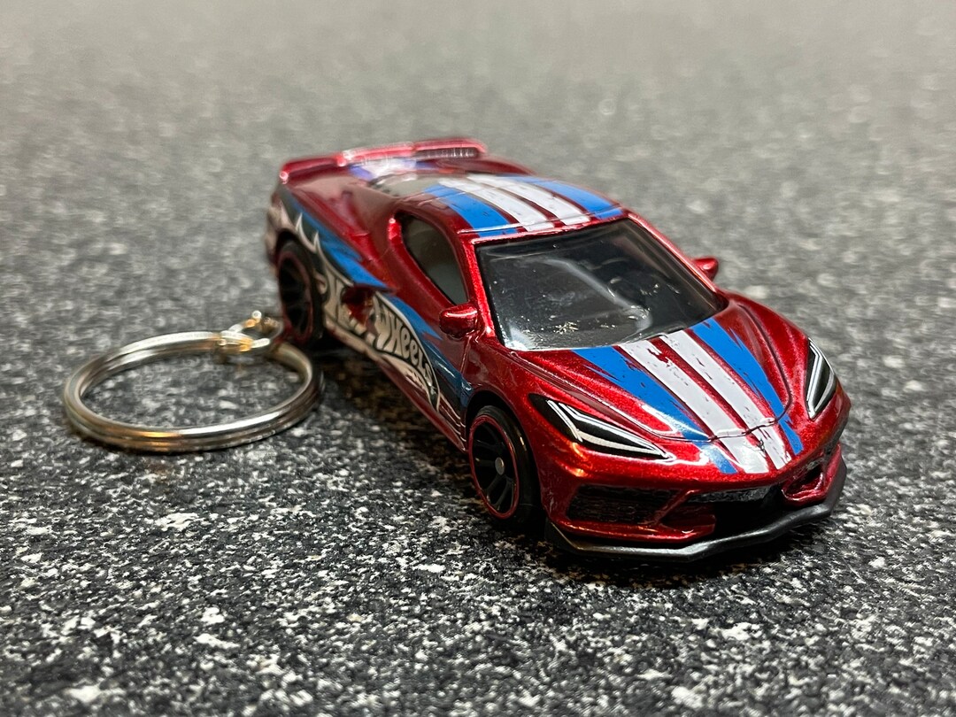 C8 Corvette Stingray Red Z51 Keychainhot Wheels Matchbox Red White Blue ...