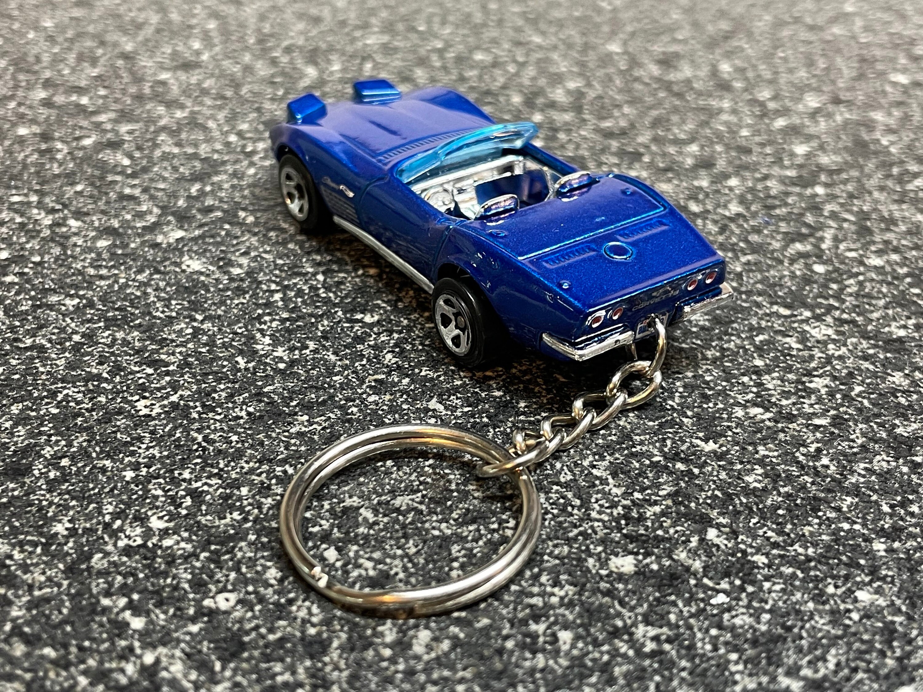 1972 Corvette Stingray Convertible Keychain Blue Diecast Car - Etsy