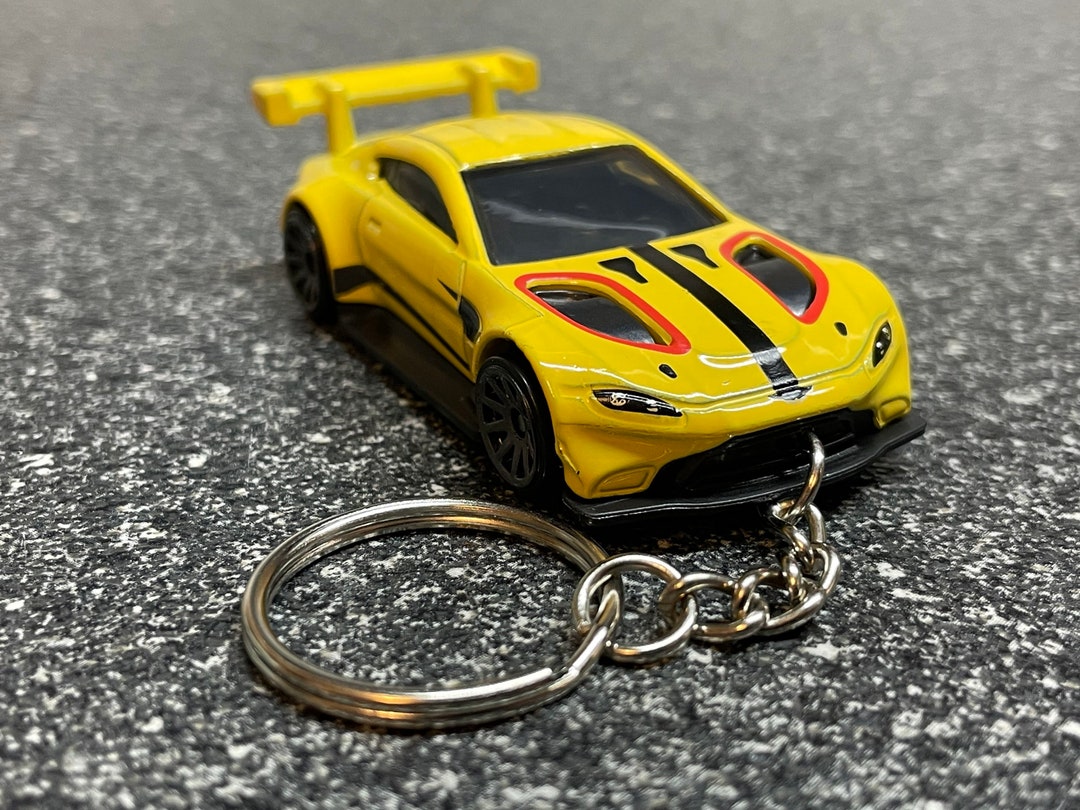 Aston Martin Vantage V8 V12 GTE Keychain Hot Wheels Matchbox Yellow - Etsy