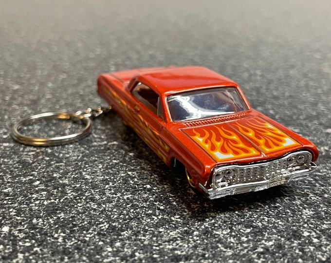 1964 Chevy Impala Keychain Flames Matchbox Hot Wheels Car - Etsy