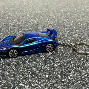 Rimac Nevera EV Hypercar Blue Keychain Diecast Car Hot Wheels Matchbox ...