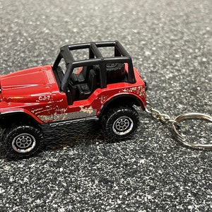 Fits Jeep CJ7 Red Top Gun Movie Keychain Matchbox Hot Wheels - Etsy
