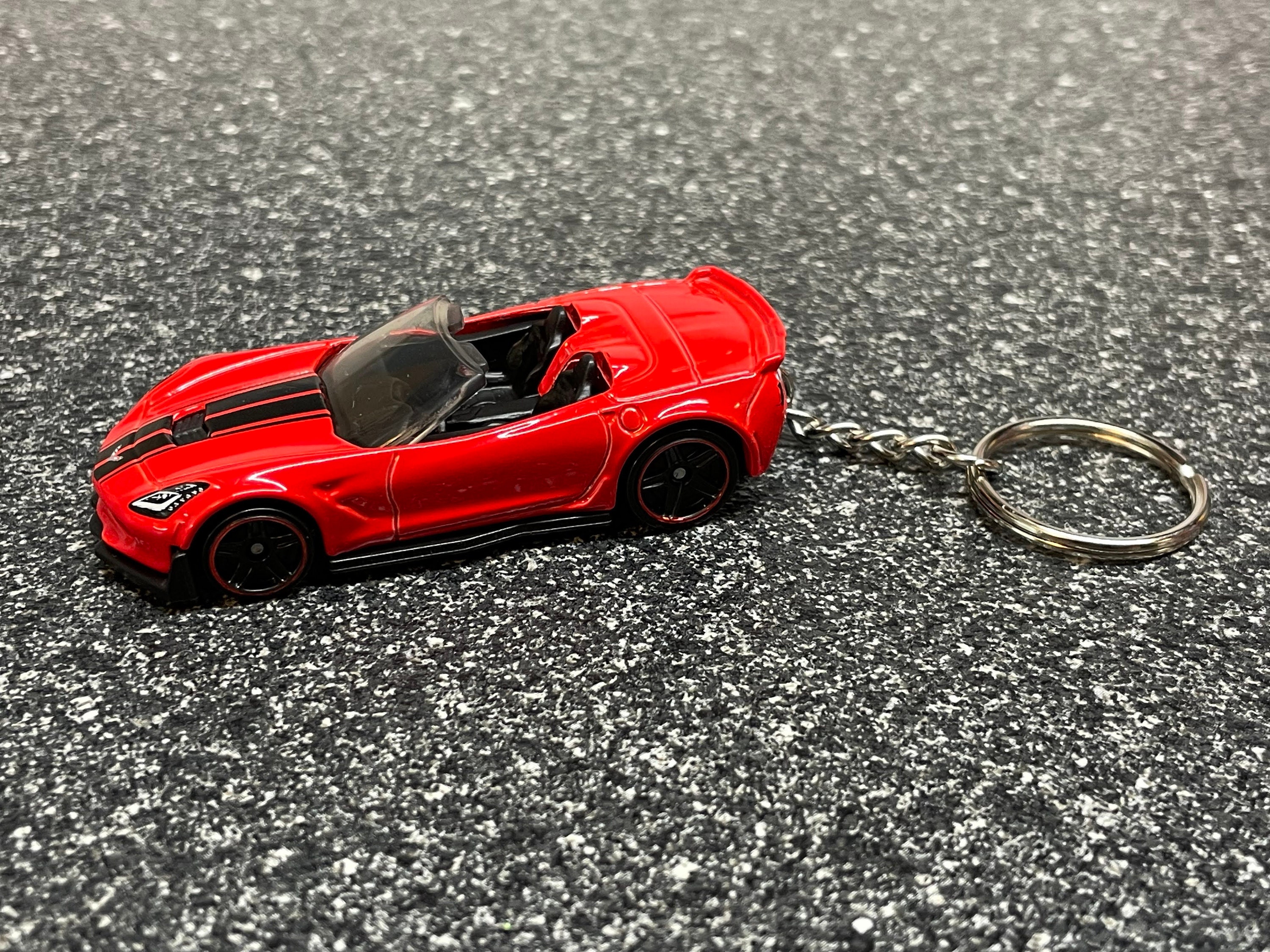 C7 Corvette Z06 Convertible Red Keychain Diecast Car - Etsy