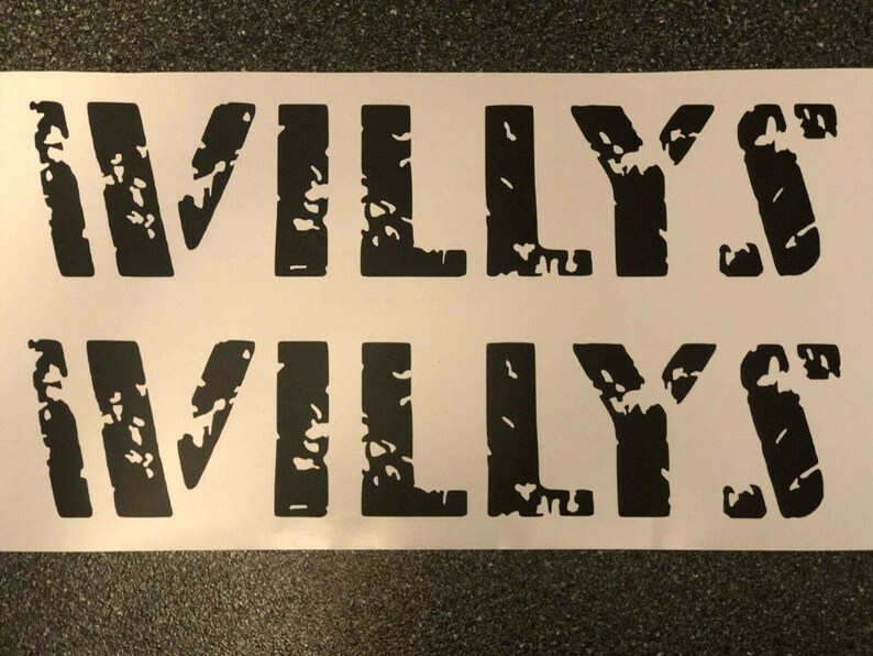 Willys Hood Vinyl Decal Sticker Multiple Colors - Etsy