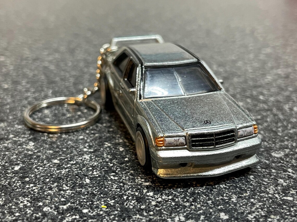 1989 Mercedes Benz 190 E Evolution Keychain Silver Hot Wheels Matchbox ...