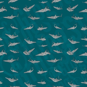 Smiling Sharks Digital Paper / Instant Download. - Etsy