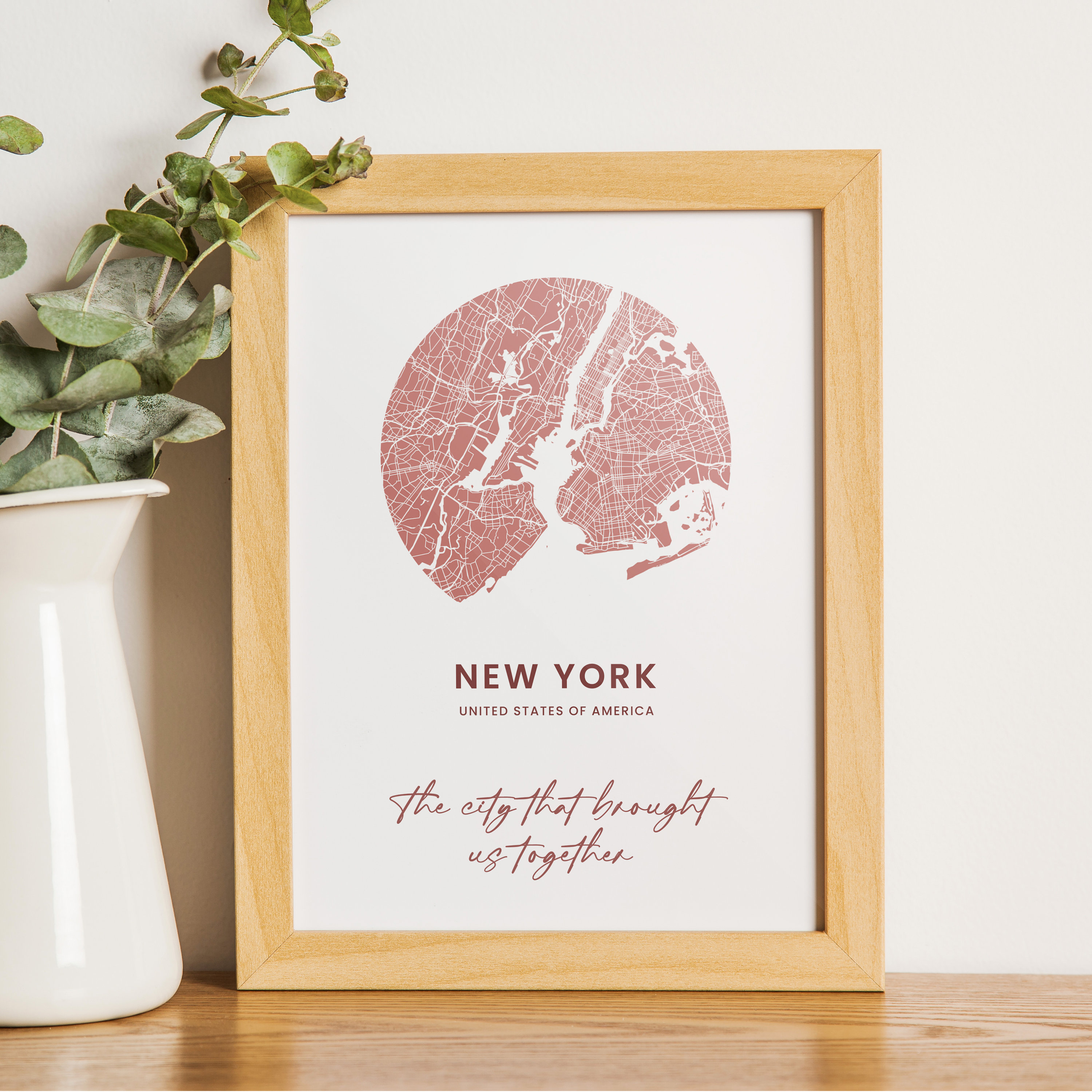 Personalized Map Print, Custom City Map, Engagement Gift, Anniversary ...