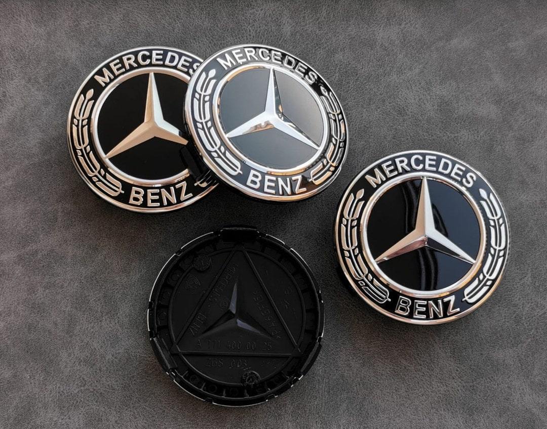 75mm Mercedes Hubcaps Wheel Center Caps Rim Covers Wheels AMG Car ...