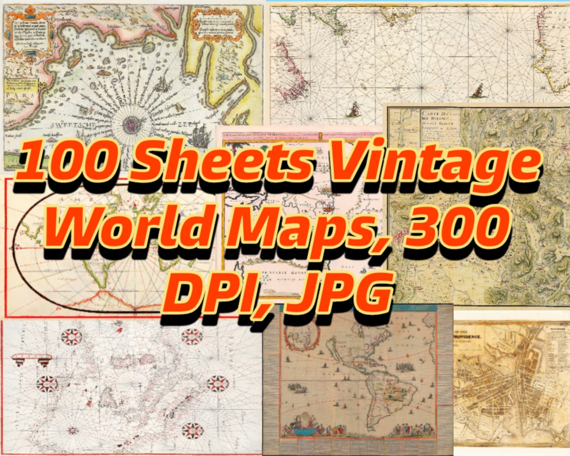 100 Ancient World Maps Collection Vintage World Maps Antique Map ...
