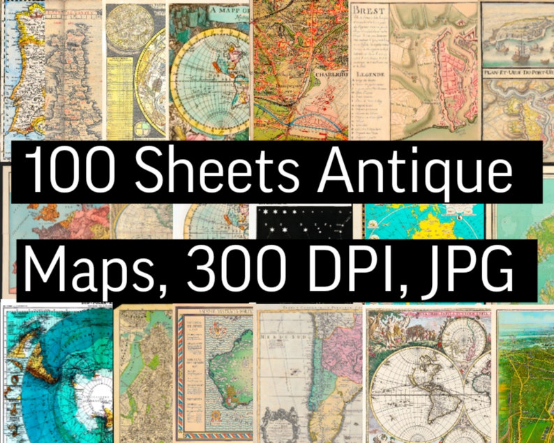 100 Ancient World Maps Collection | Vintage World Maps | Antique Map | Digital Maps Printable ...
