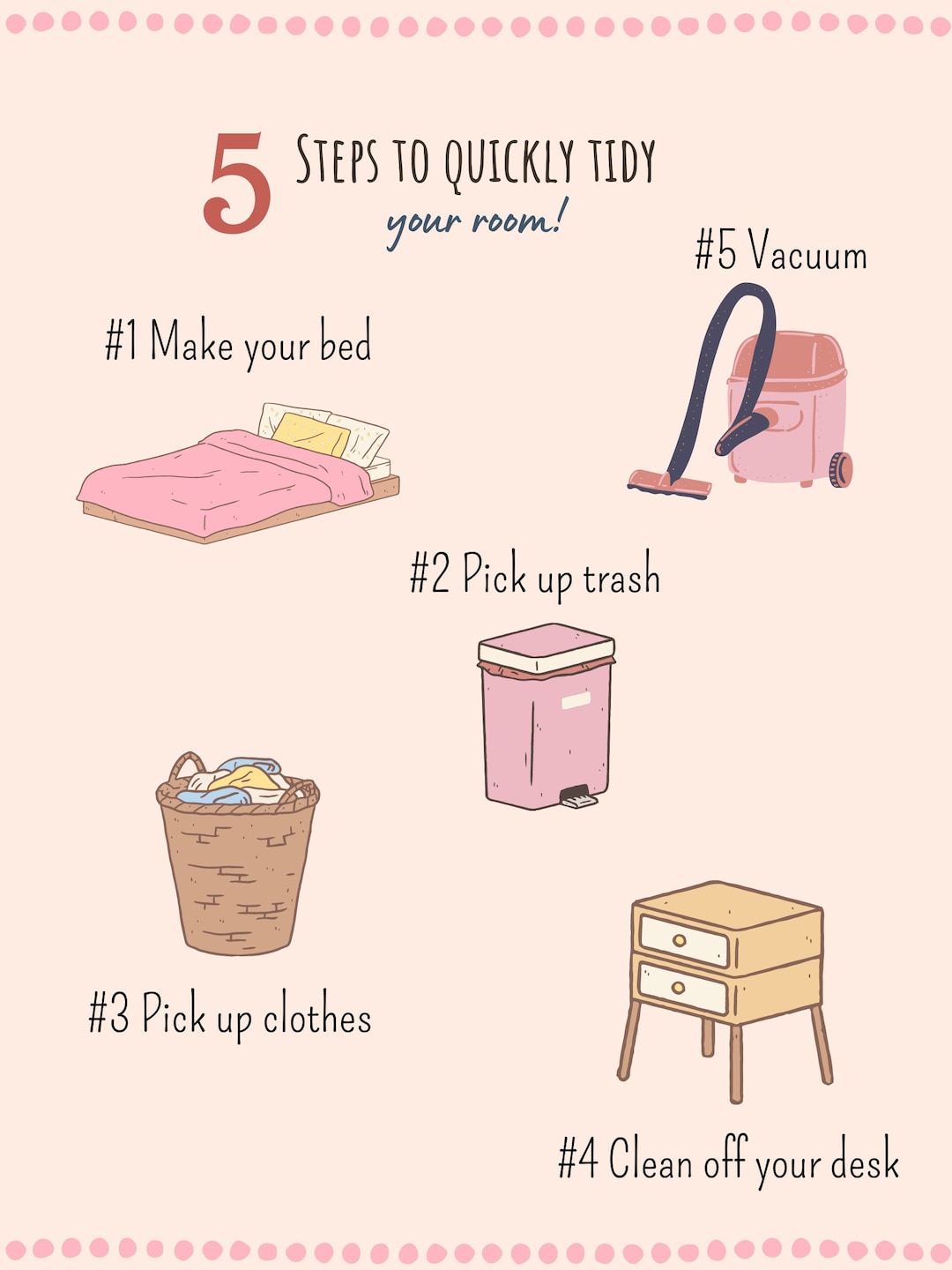 How to Quickly Tidy Your Room| Thehoneybeashop - Etsy