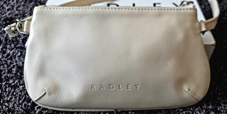 Vintage Radley Cream Leather Wristlet Small Bag/purse - Etsy Canada