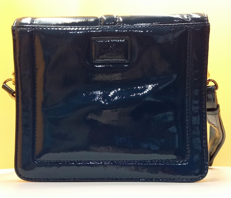 Vintage Radley Blue Patent Leather Handbag - Etsy