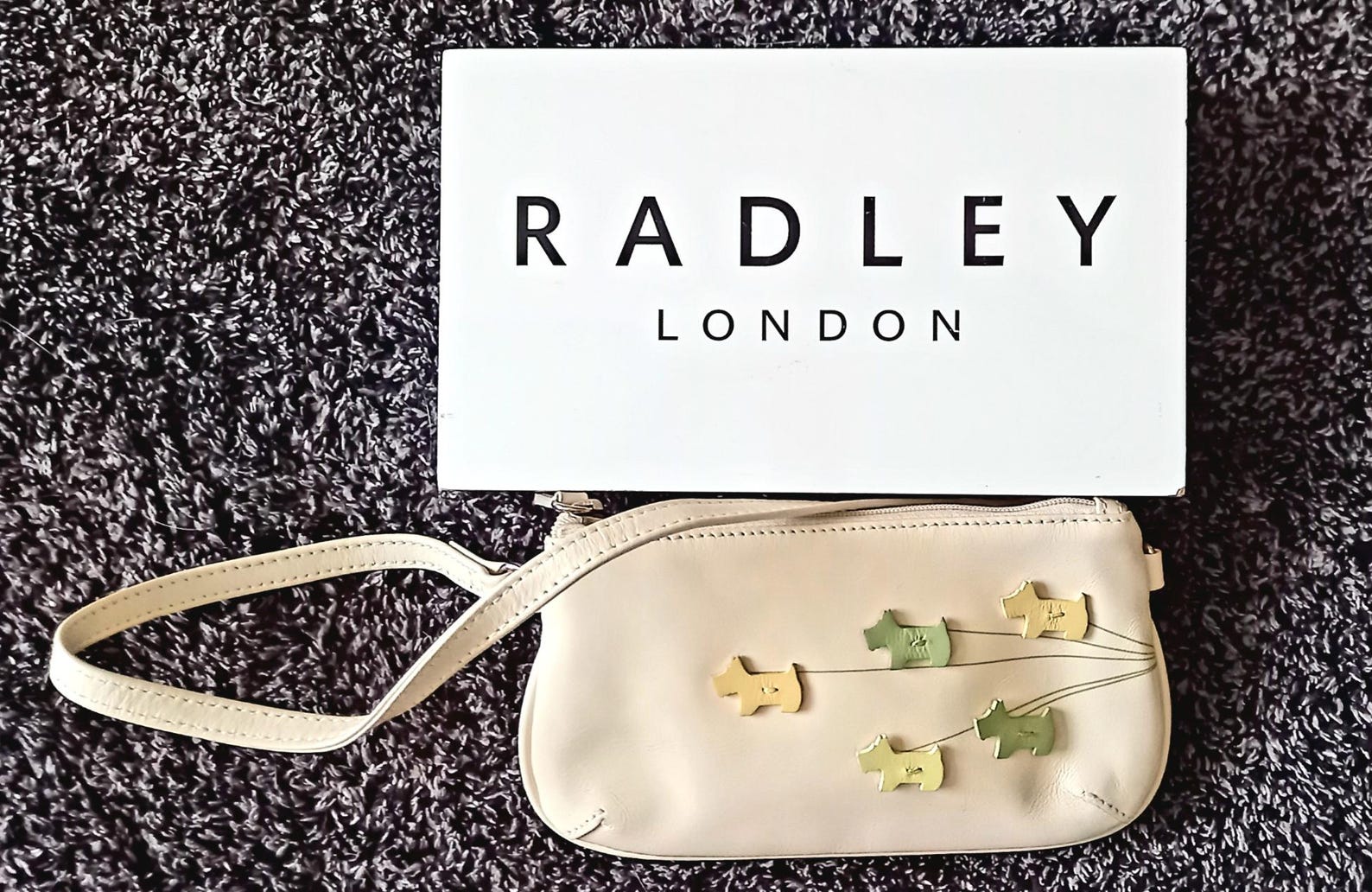 Vintage Radley Cream Leather Wristlet Small Bag/purse - Etsy Canada
