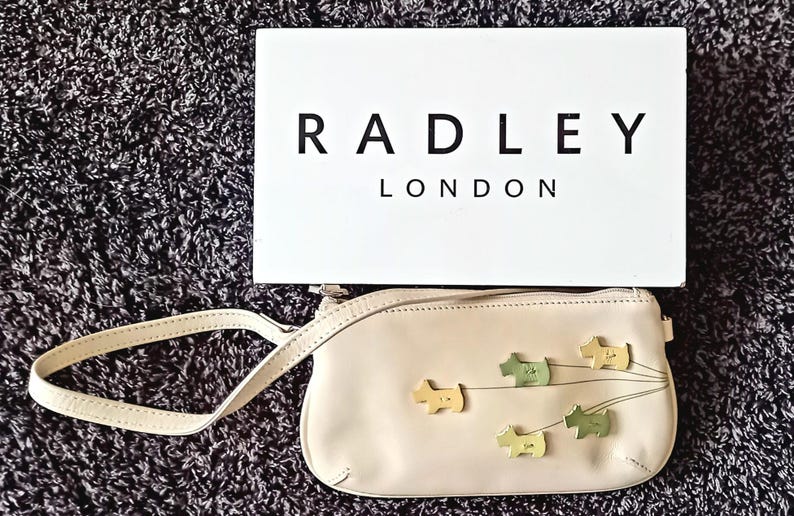 Vintage Radley Cream Leather Wristlet Small Bag/purse - Etsy Canada