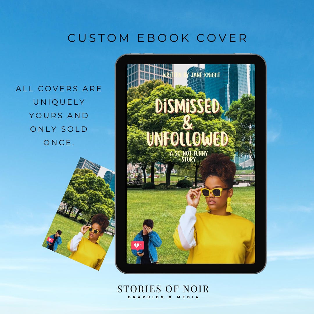 Yellow Book Cover, Premade Fiction Custom Book Cover, YA Novel Book ...