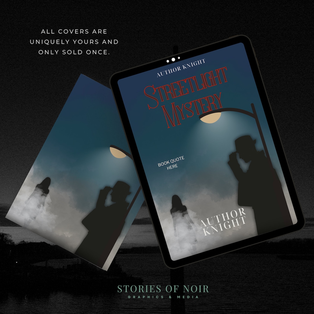 Mystery Ebook Cover, Dark Night Book Cover, Detective Novel, Readymade ...