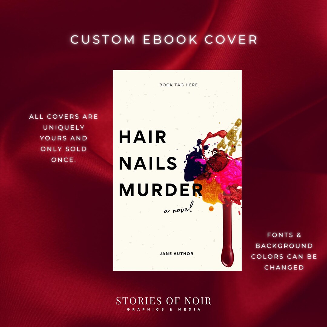 Red Book Cover, Mystery Novel Book Cover, Premade Fiction and ...