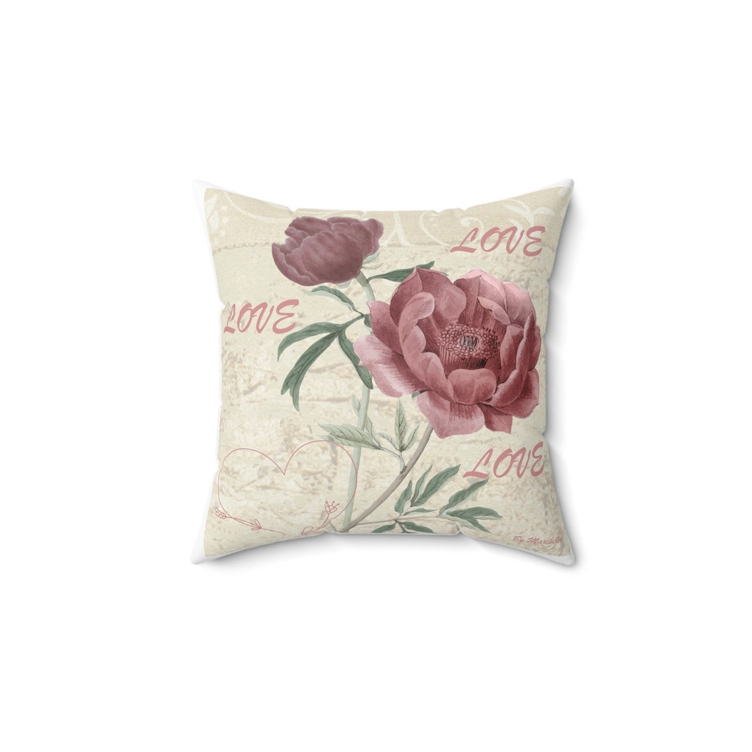 Personalized, Cover Pillow, Love and Flower Message , Pillow Case ...