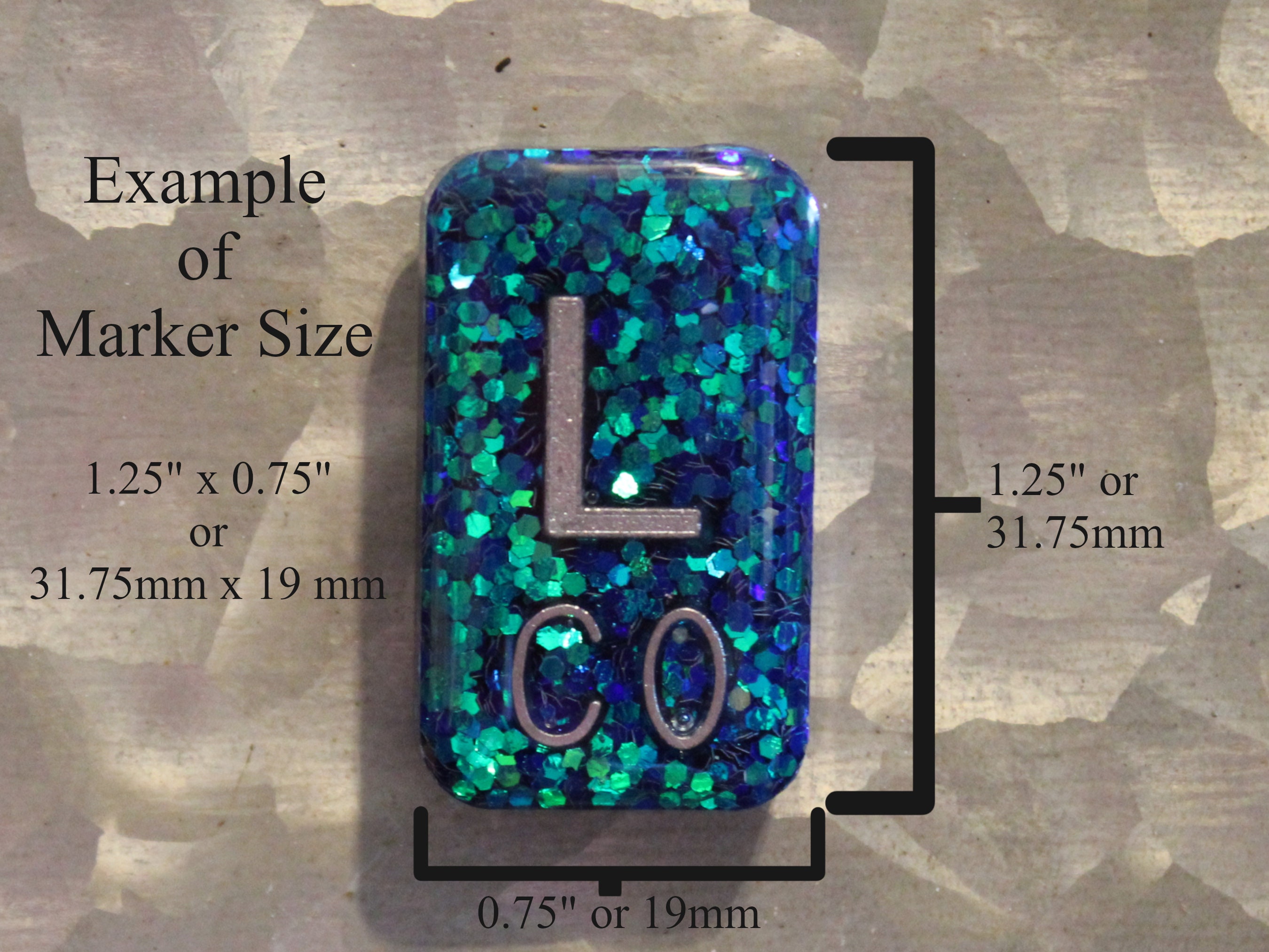 Left Single Color X-ray Marker, Single X-ray Marker With Initials - Etsy