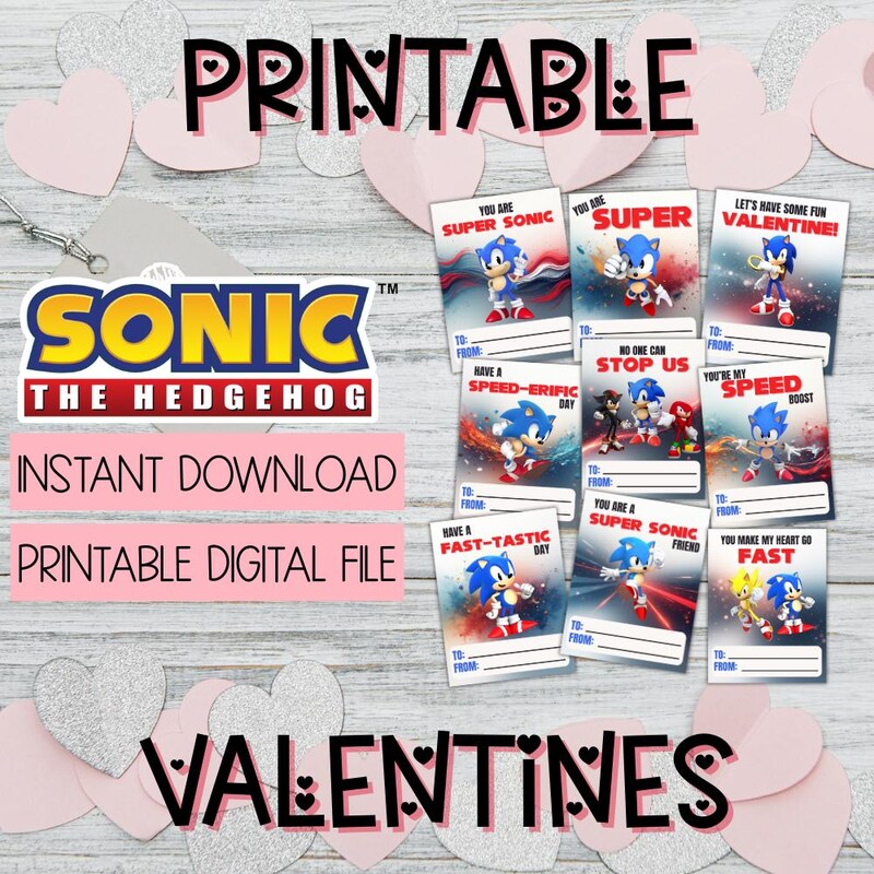Sonic Valentines - Etsy