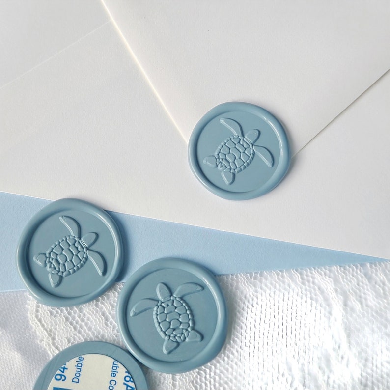 Sea Turtle Wax Seal Sticker, Envelope Seal, Wedding Invitation Seal ...
