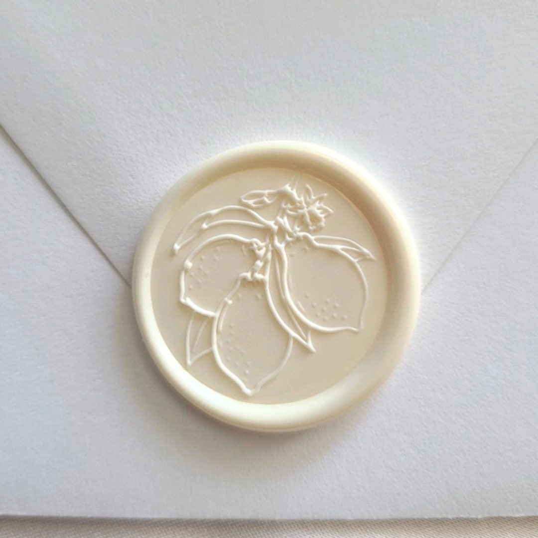 Lemon Wax Seal Stickers, Self Adhesive Premade Envelope Seals, Wedding ...