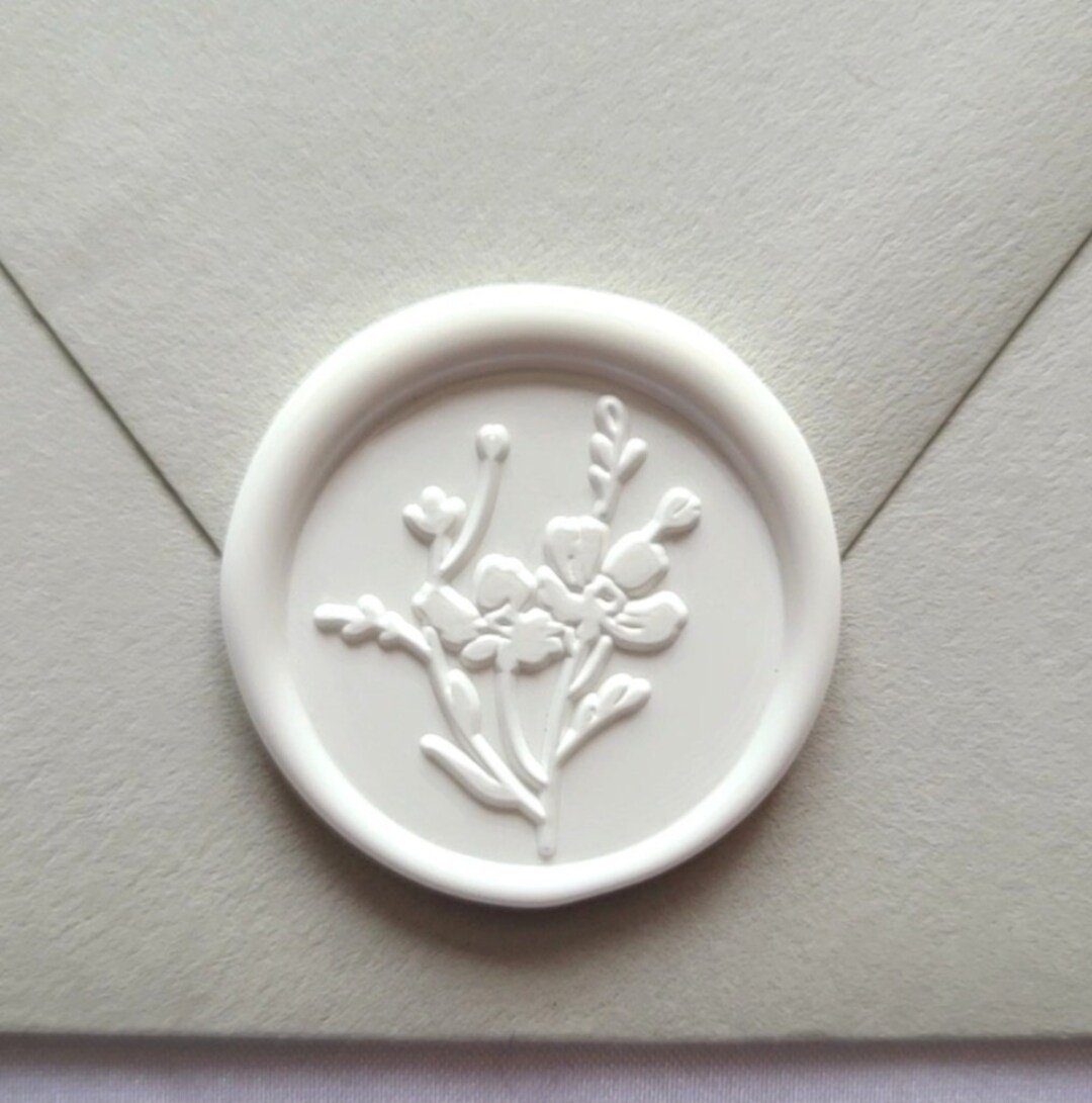 Wild Flowers Wax Seal Sticker, Premade Envelope Seal, Self Adhesive ...
