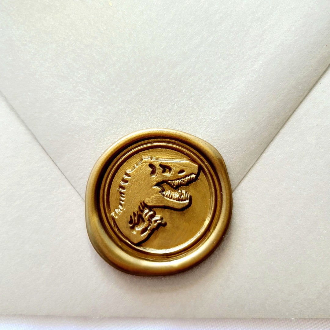 Dinosaur Wax Seal, Self Adhesive Sticker, T Rex Wax Seal, Premade ...