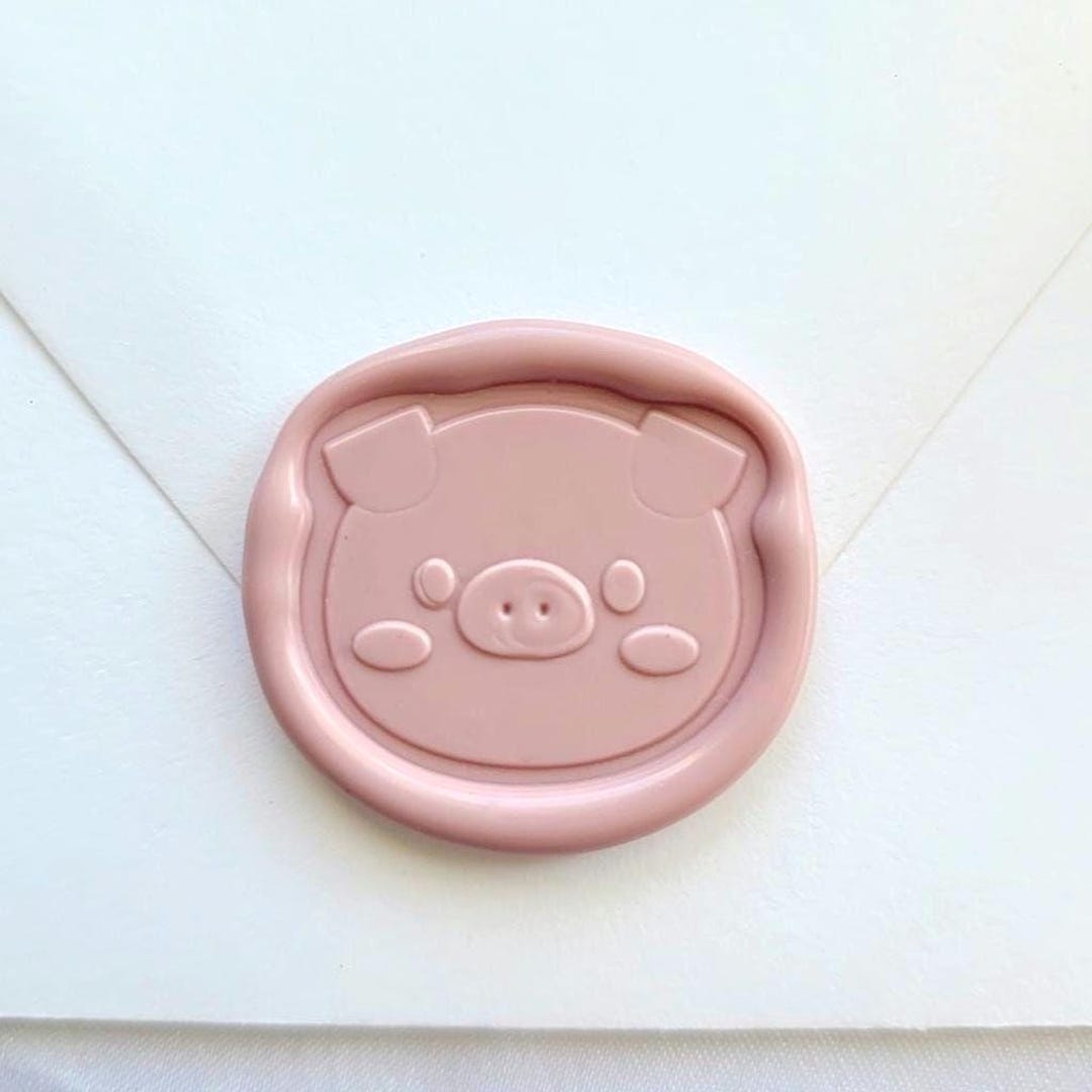 Pig Wax Seal Sticker, Piglet Envelope Seal, Cute Baby Animal, Farm ...