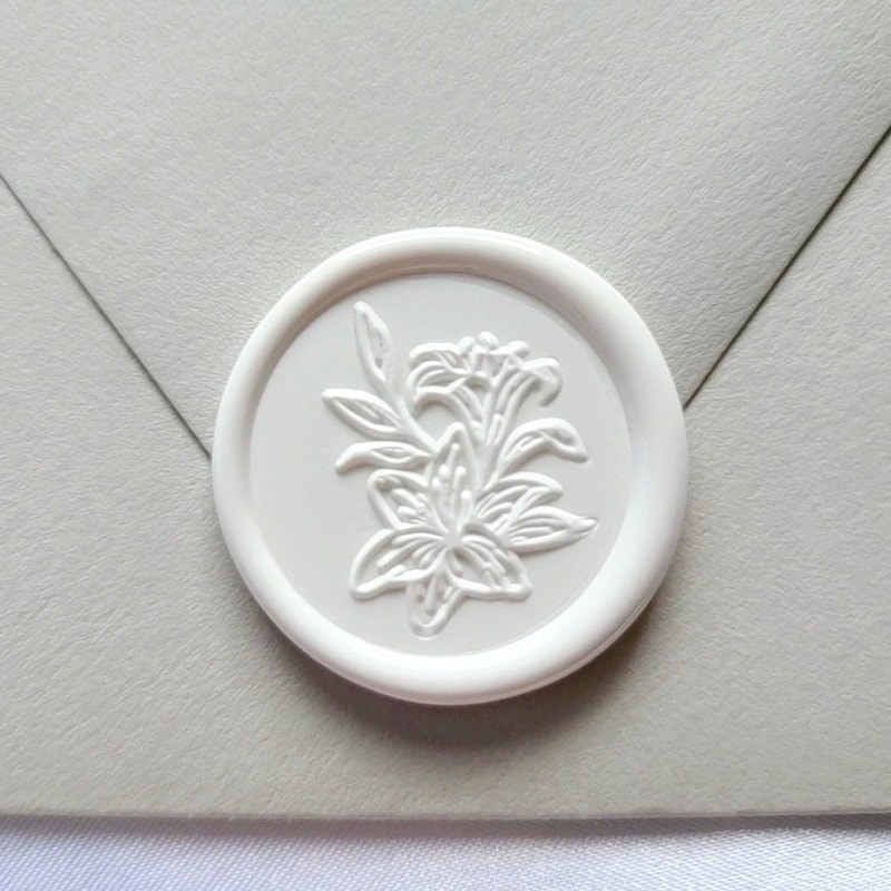Antique Wax Stamp Flower - Etsy