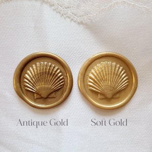 Sea Shell Wax Seals, Self Adhesive Sticker, Shell Wax Seal, Wedding ...