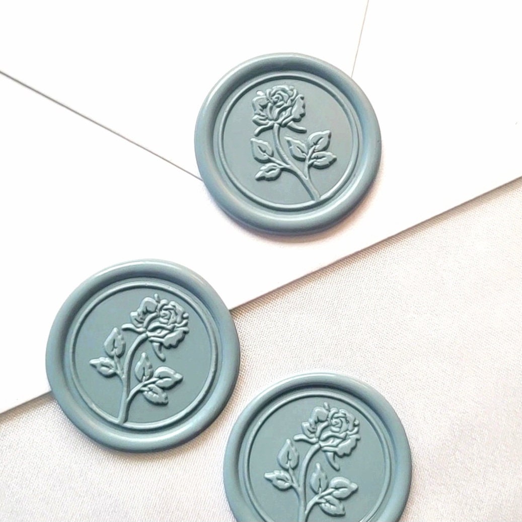 Rose Wax Seal Stickers, Self Adhesive Envelope Seal, Floral Wax Seal ...