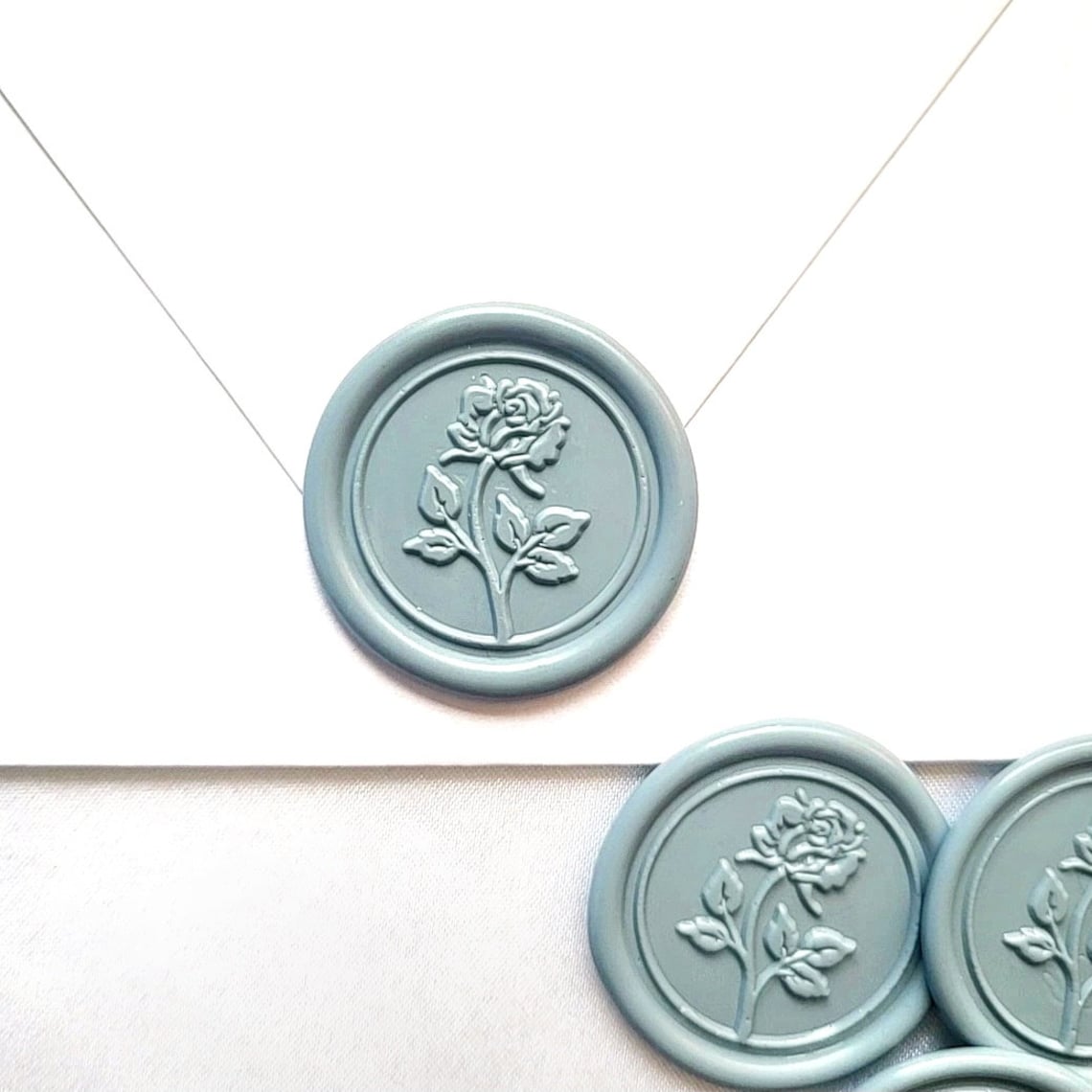 Rose Wax Seal Stickers, Self Adhesive Envelope Seal, Floral Wax Seal ...