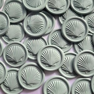 Sea Shell Wax Seals, Self Adhesive Sticker, Shell Wax Seal, Wedding ...
