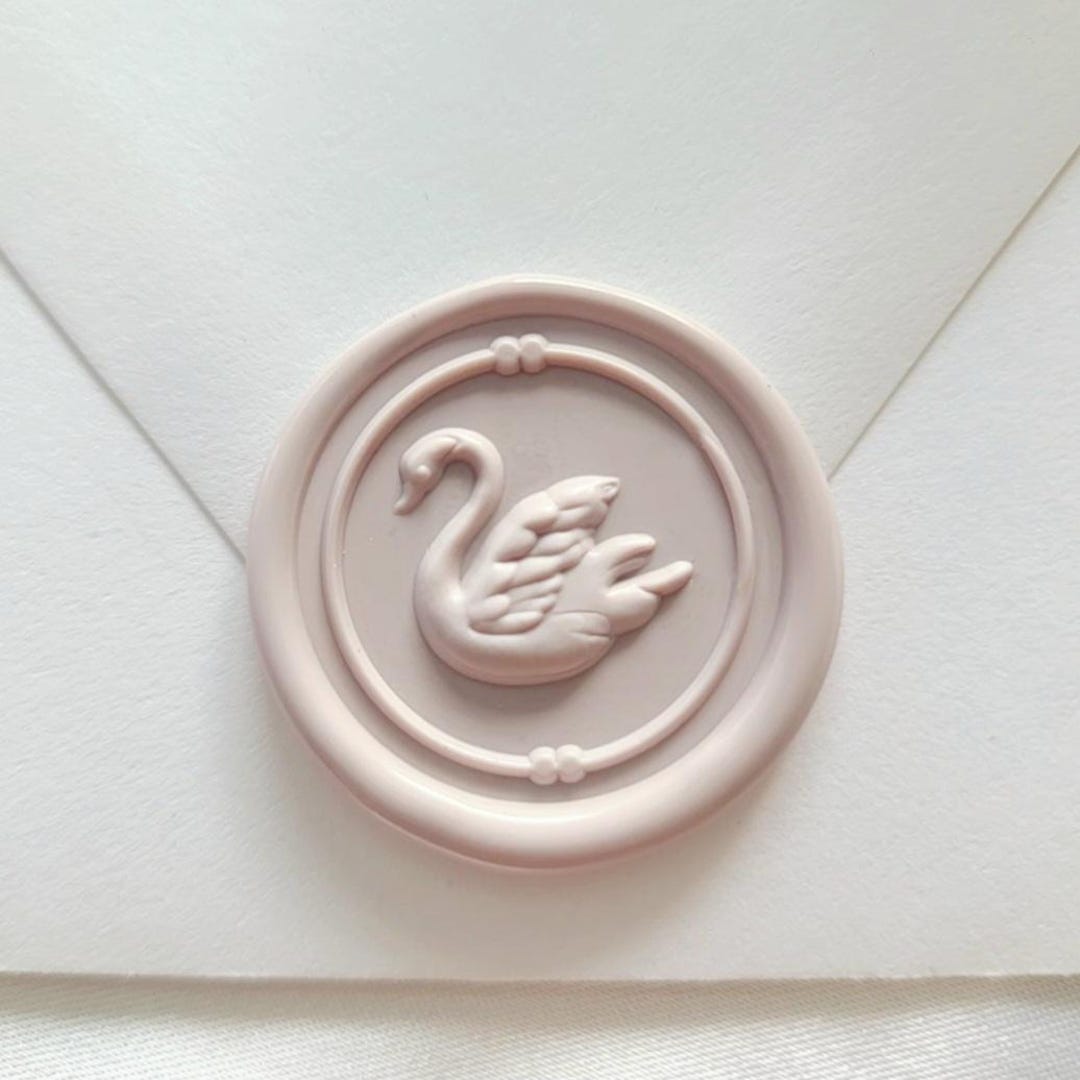 Swan Wax Seal Sticker, Self Adhesive Envelope Seal for Wedding ...
