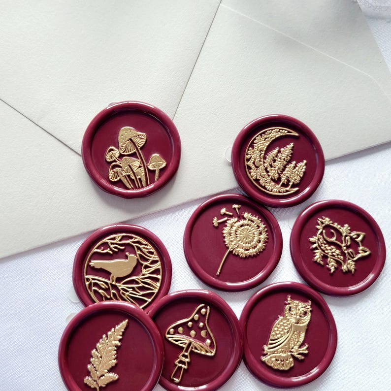 Enchanted Forest Wax Seals, Variety Gift Set, Self Adhesive Stickers ...