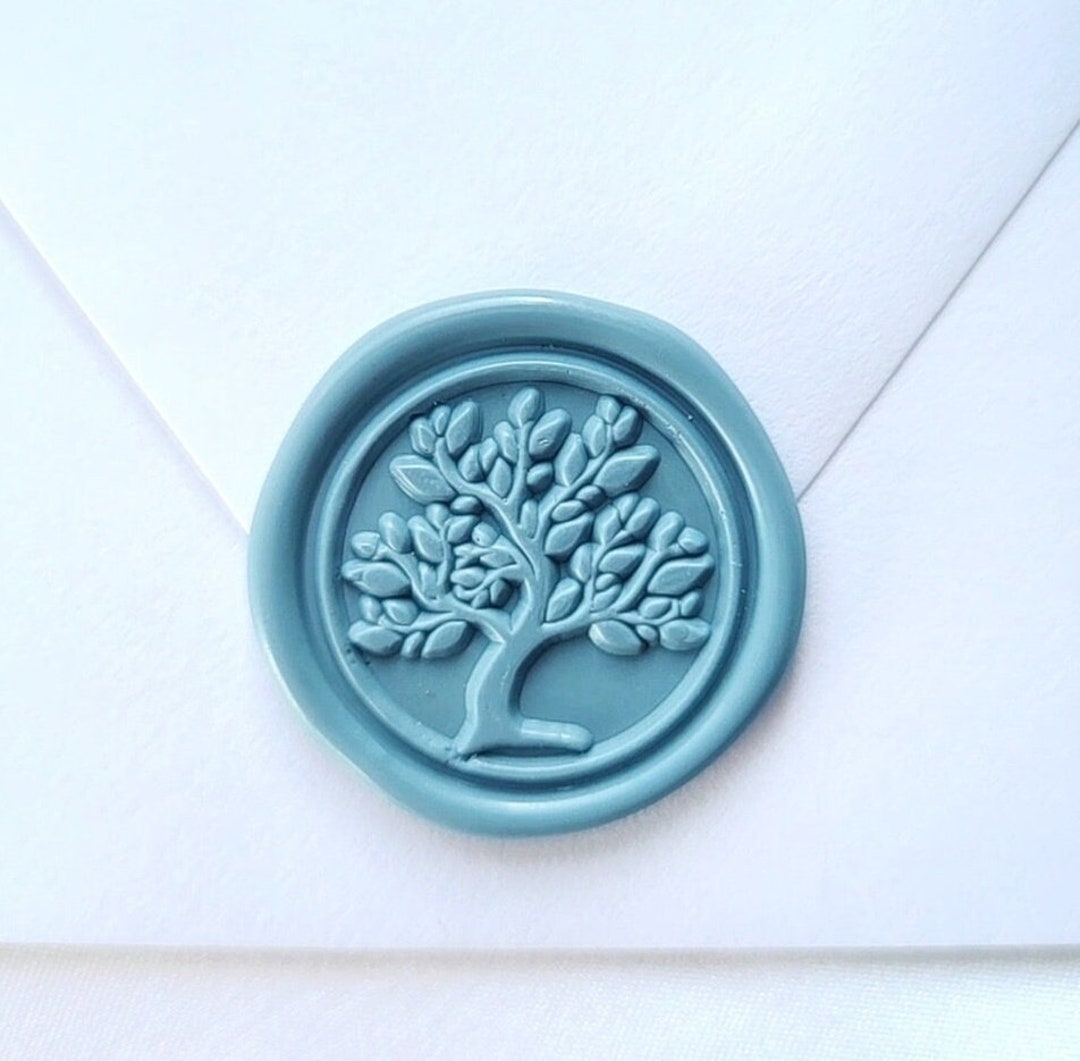 Tree Wax Seal Sticker, Envelope Seal, Wedding Invitations, Mahogany ...