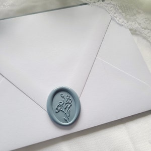 Oval Floral Wax Seals, Self Adhesive Sticker for Wedding Invitations ...
