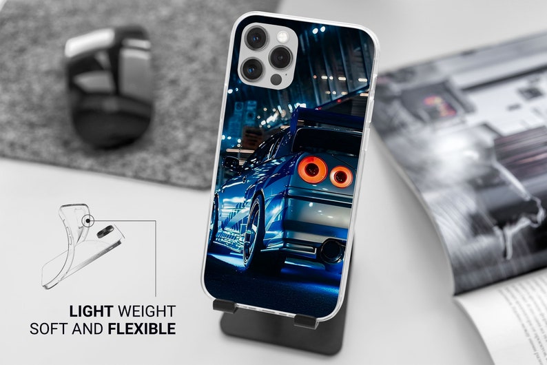 Skyline Drifting JDM Gtr R34 Racing Car Phone Case for iPhone 16 15 14 ...