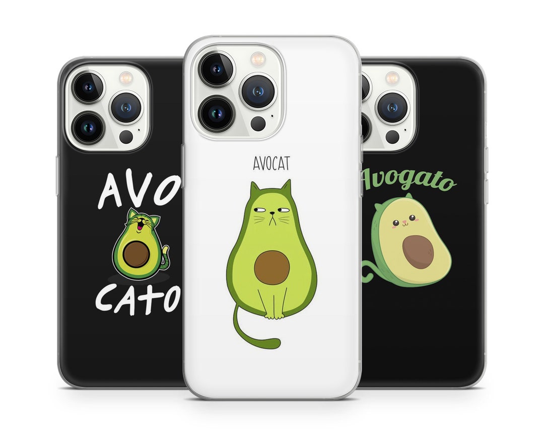 Avocado Cat Avocato Avoqato Cute Art Phone Case for iPhone 15 14 13 Pro ...