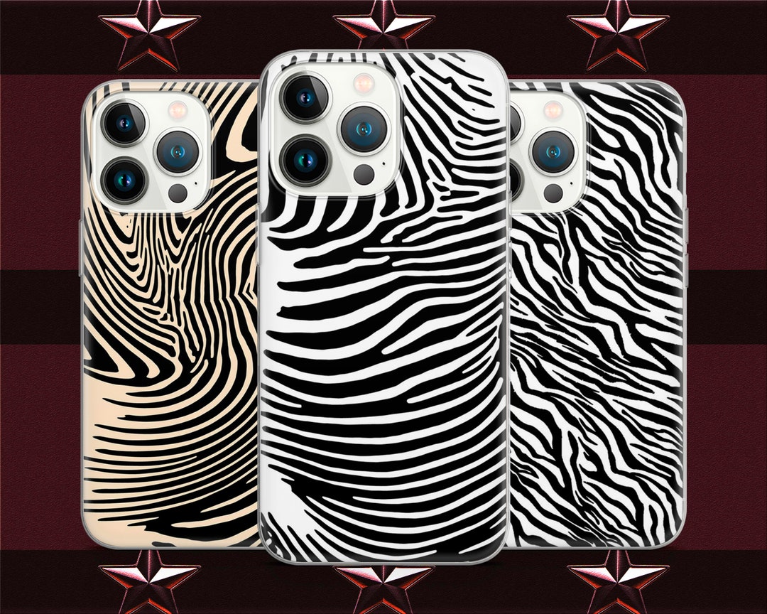 Zebra Print Pattern Cool Zebra Skin Phone Case for iPhone 15 14 13 Pro ...