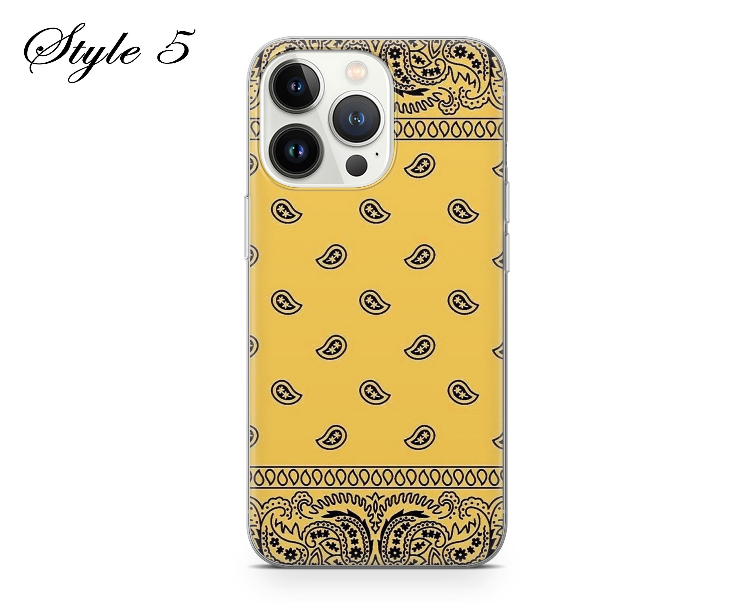 Bandana Print Paisley Pattern Colored Phone Case for iPhone 16 15 14 13 ...