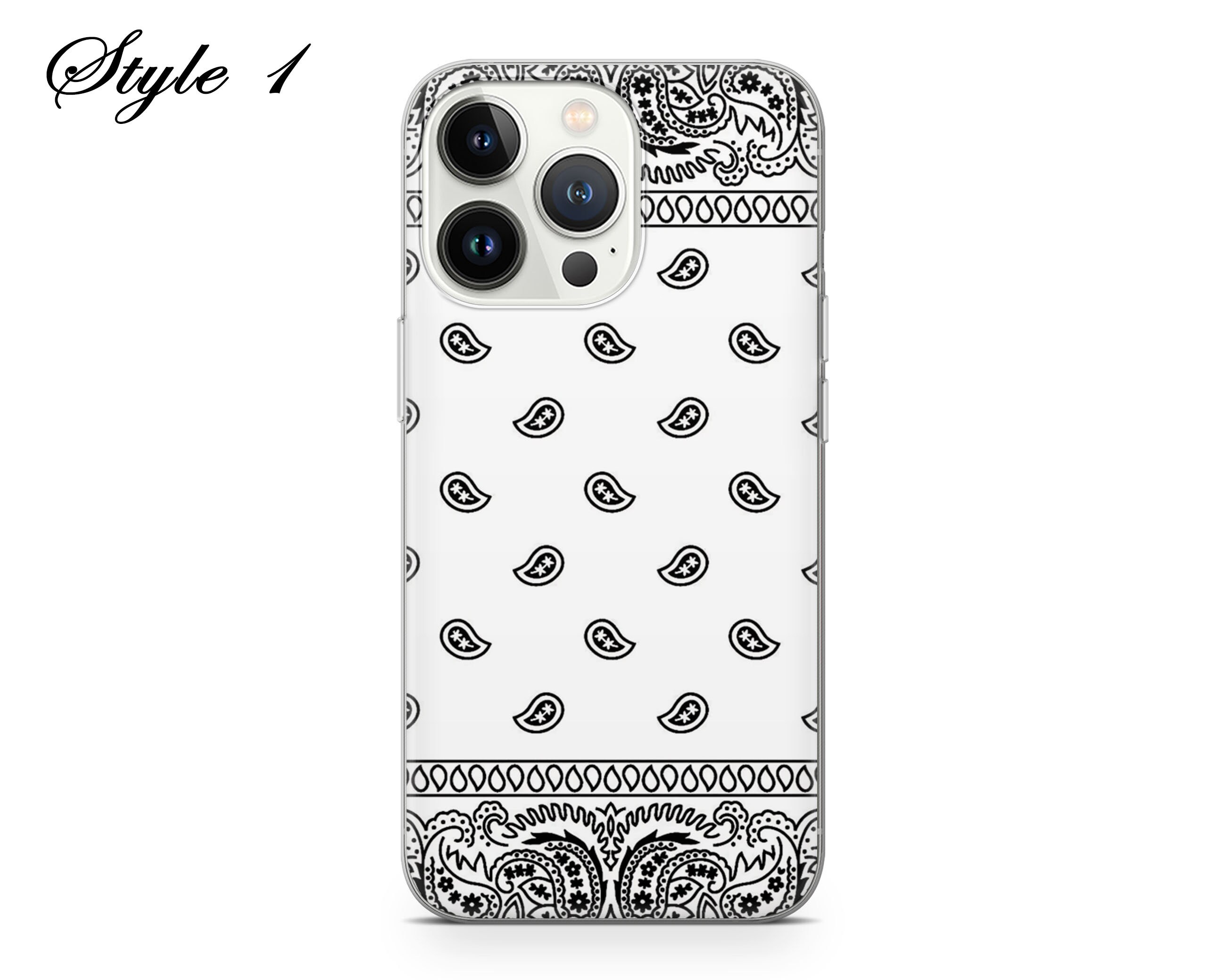 Bandana Print Paisley Pattern Colored Phone Case for iPhone 16 15 14 13 ...