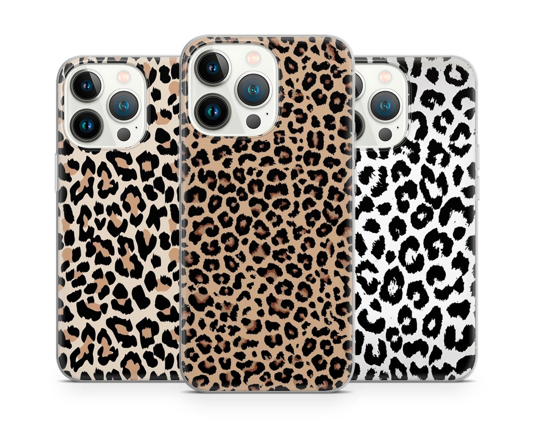 Leopard Print Pattern Skin Animal Cat Phone Case for iPhone 15 14 13 ...