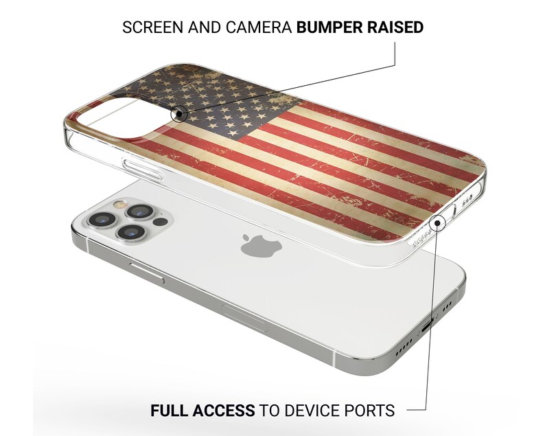 The Statue of Liberty USA Flag America Phone Case for iPhone 15 14 13 ...