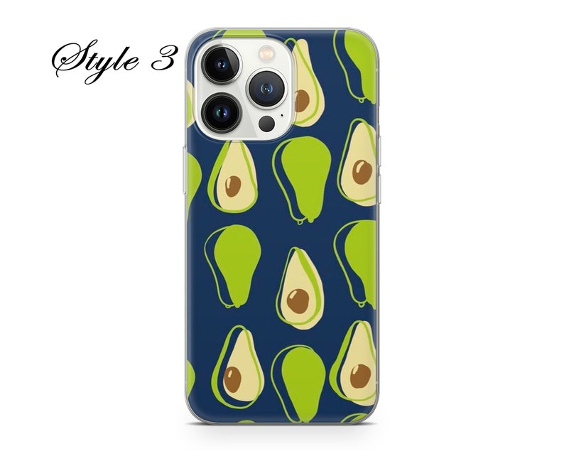 Avocado Cute Fruit Veggie Pattern Art Phone Case for iPhone 15 14 13 ...