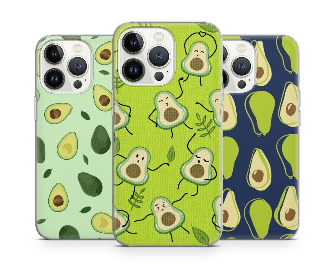 Avocado Cute Fruit Veggie Pattern Art Phone Case for iPhone 15 14 13 ...