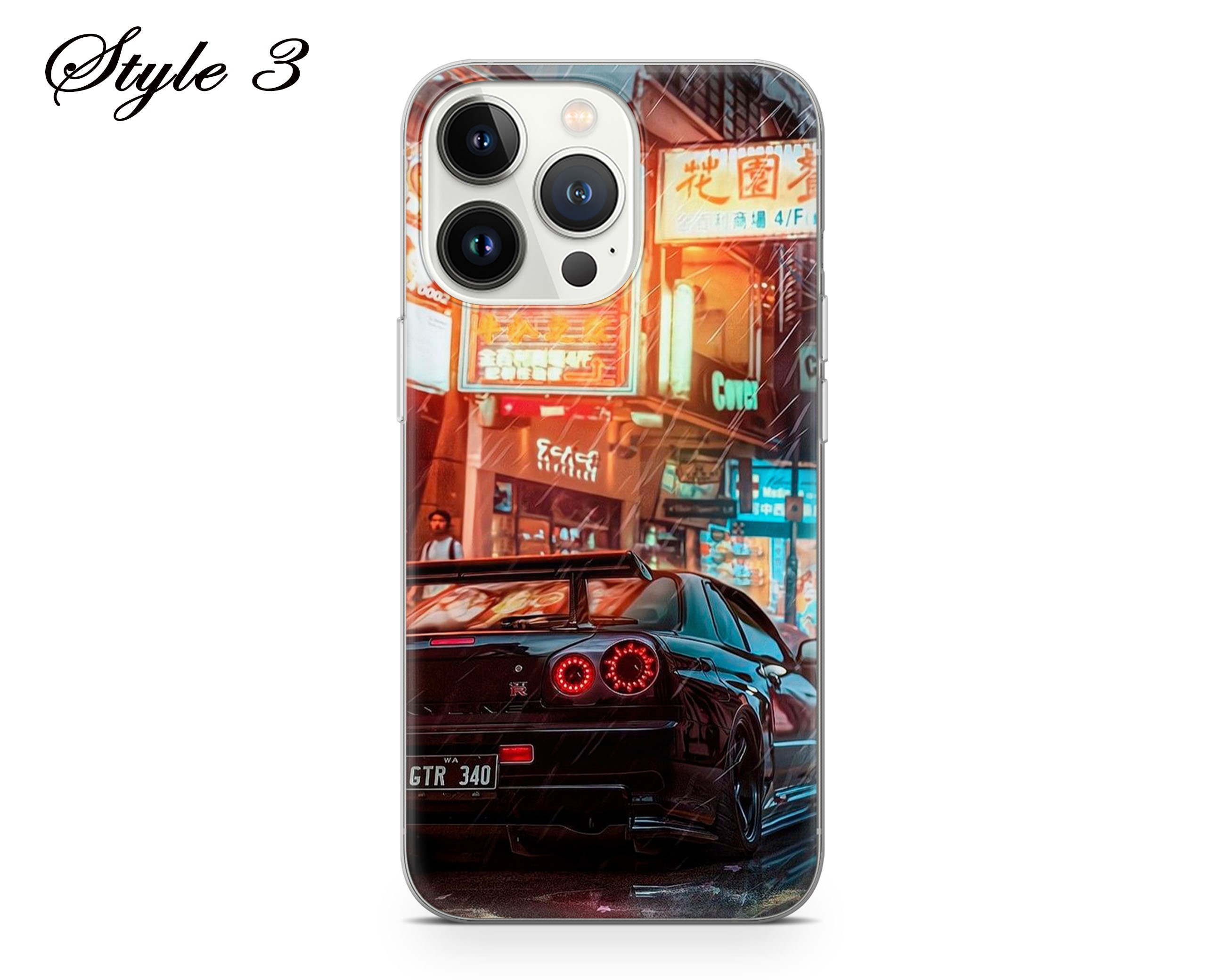 Skyline Drifting JDM Gtr R34 Racing Car Phone Case for iPhone 16 15 14 ...